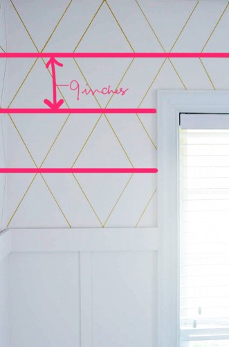 A Gold, Bold Geometric Sharpie Wall