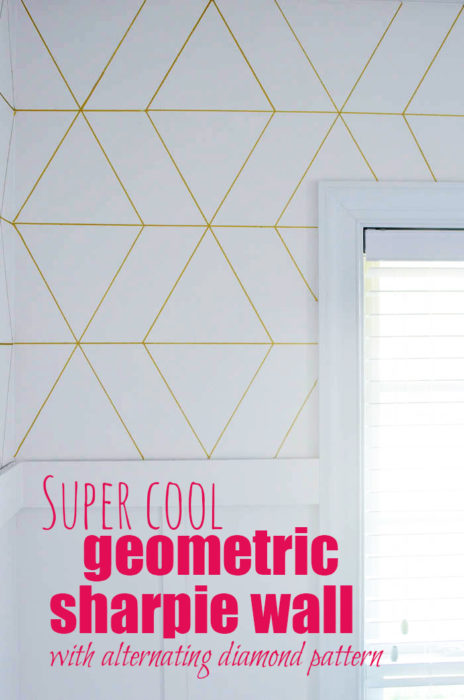 A Gold, Bold Geometric Sharpie Wall