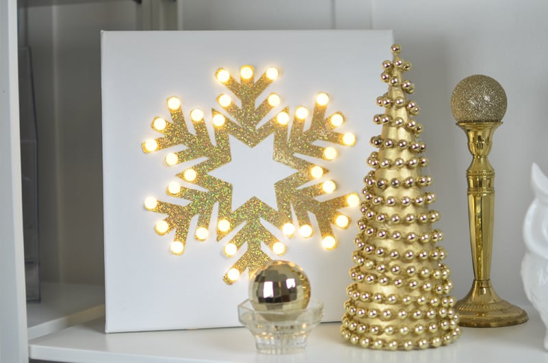 DIY Gold Beaded Christmas Tree