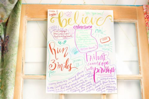 How to Make Your Own Hand-lettered Vision Board Canvas