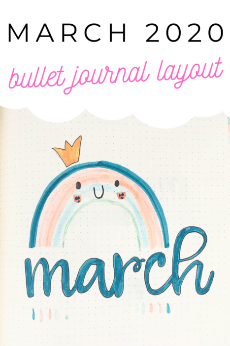 March 2020 Bullet Journal Layout - The Bold Abode