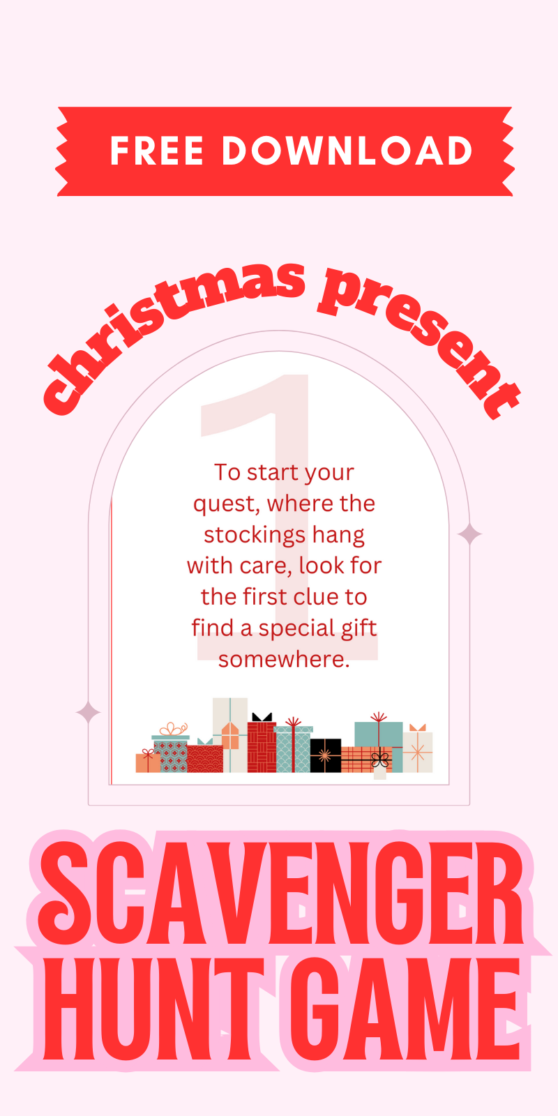 Christmas Scavenger Hunt for Presents Game!