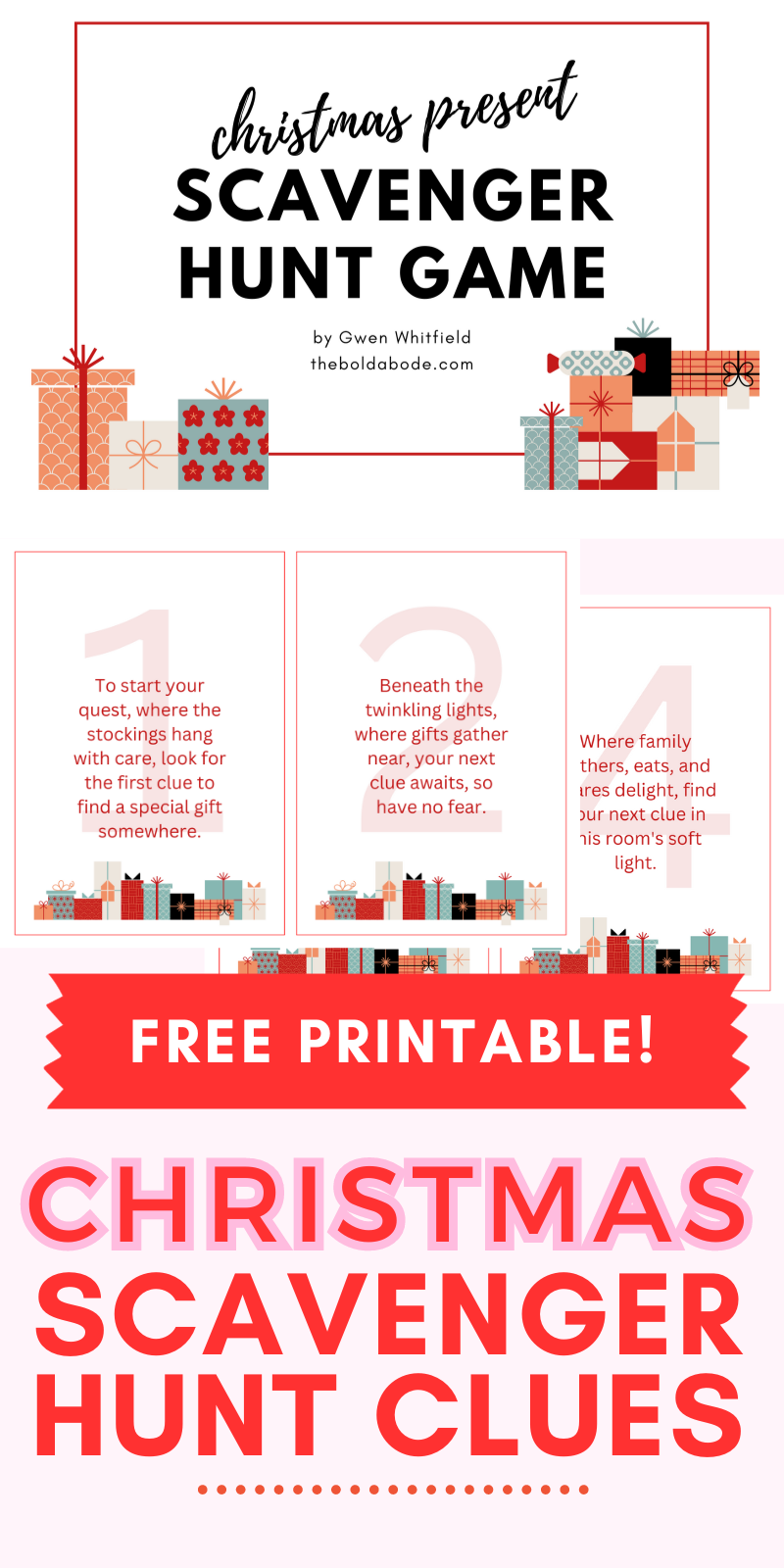 Christmas Scavenger Hunt for Presents Game!