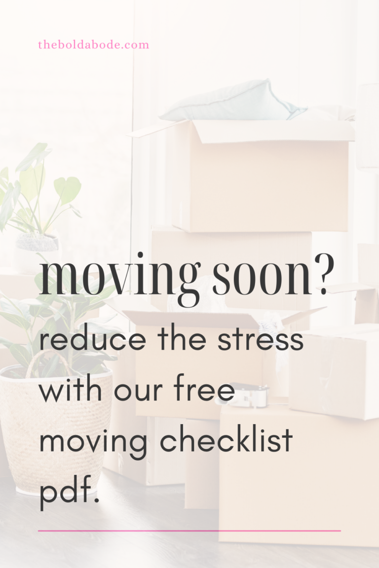 Moving Checklist Pdf - The Bold Abode
